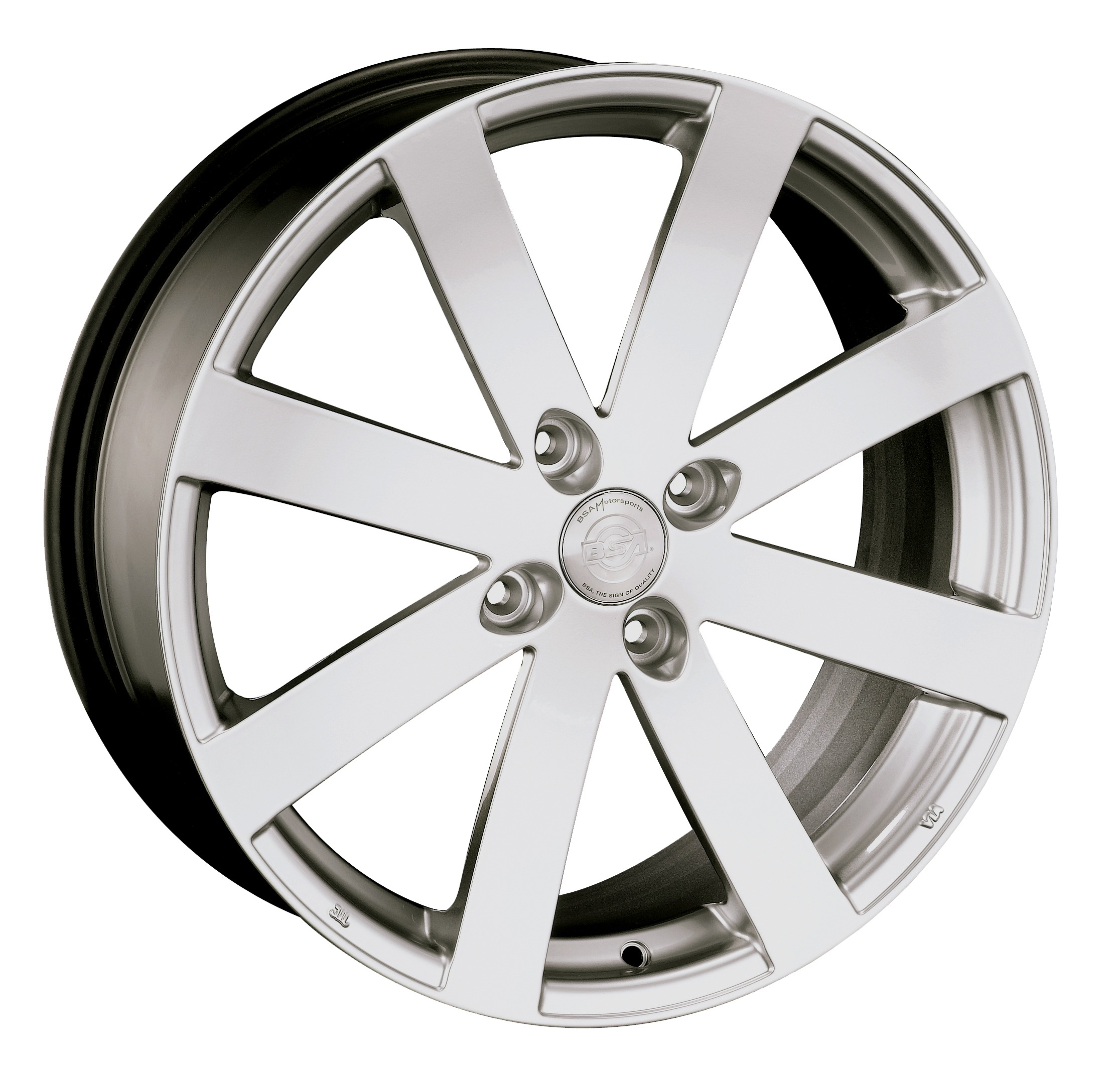 BSA BSA-367 18x7 Black with Machine Face - BSA Wheels